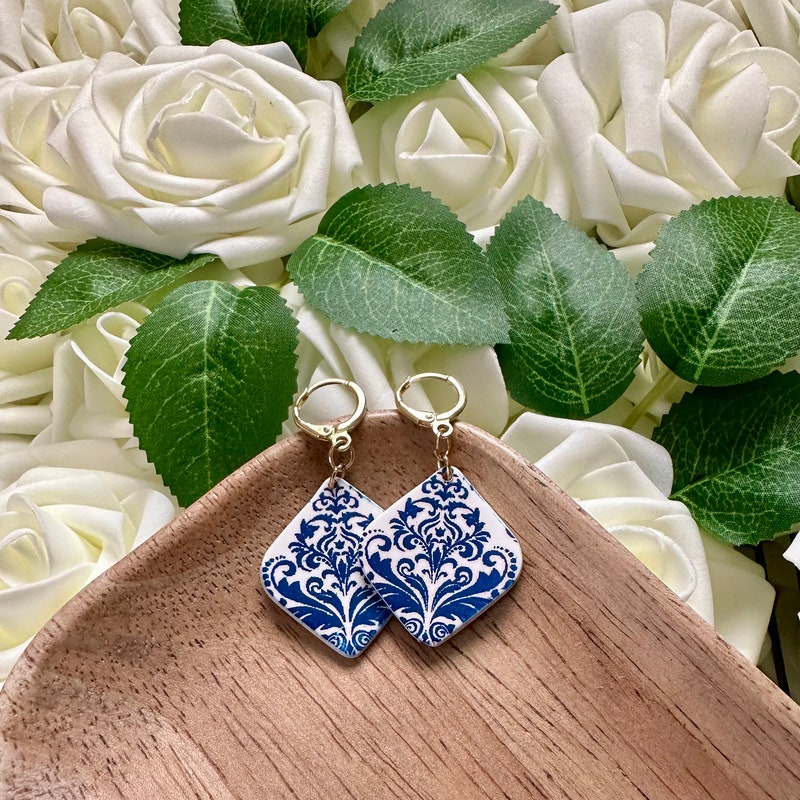 Tile Earrings - Etsy