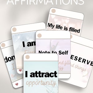 100 Printable Daily Affirmations Cards Digital | Manifesting Cards ...
