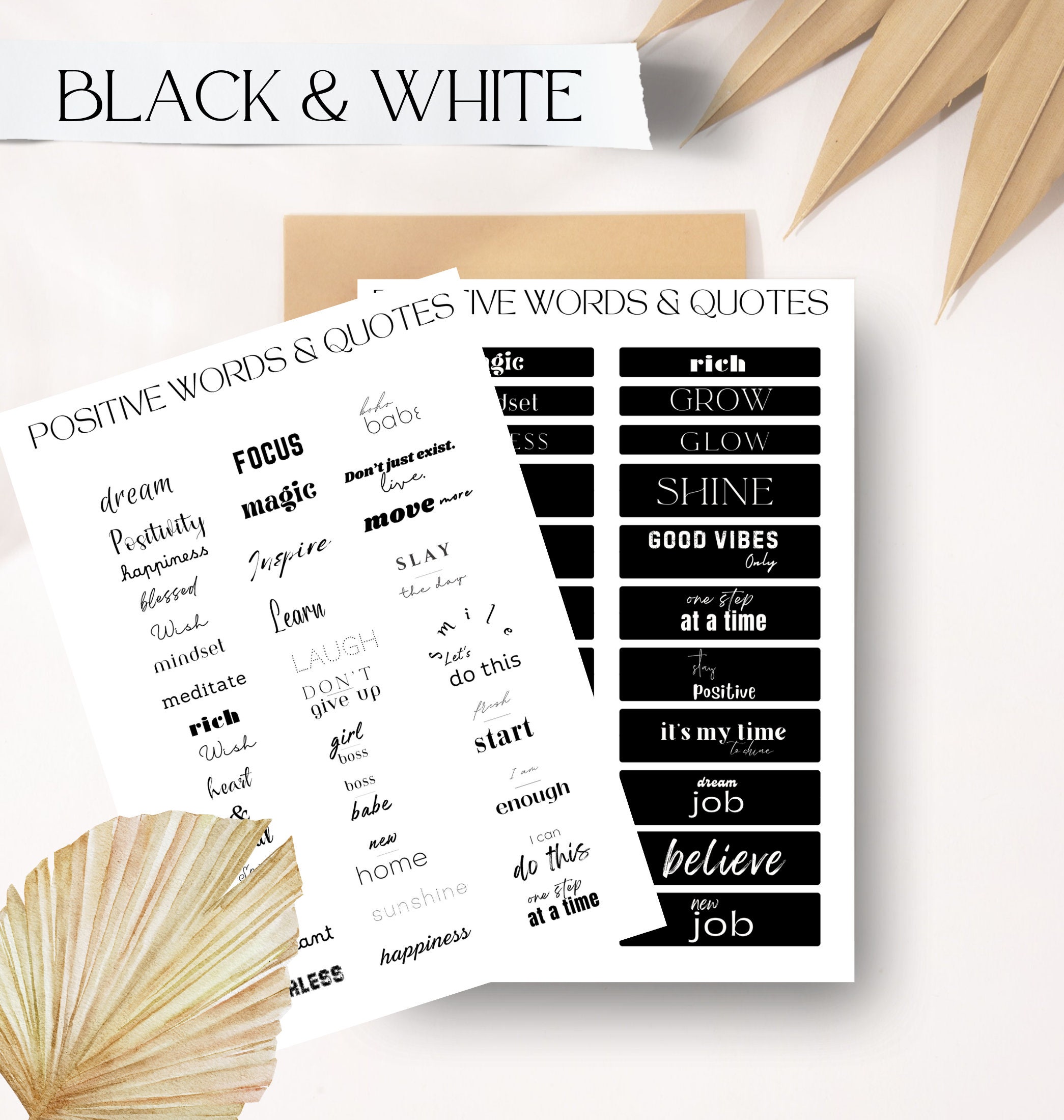 Powerful Words and Phrases for Vision Board | Printable Pdf | Vision ...