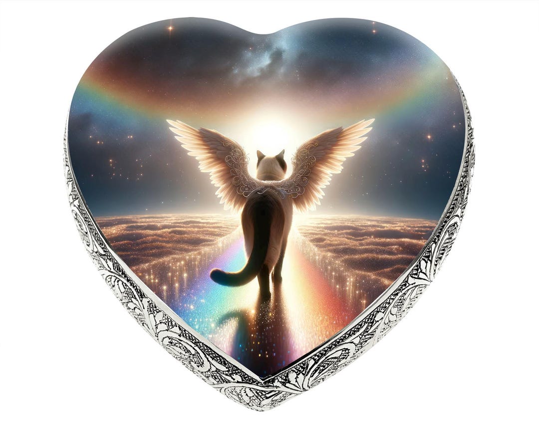 Heavenly Halo Siamese Rainbow Bridge Cremation Urns for Cat Ashes Urns ...