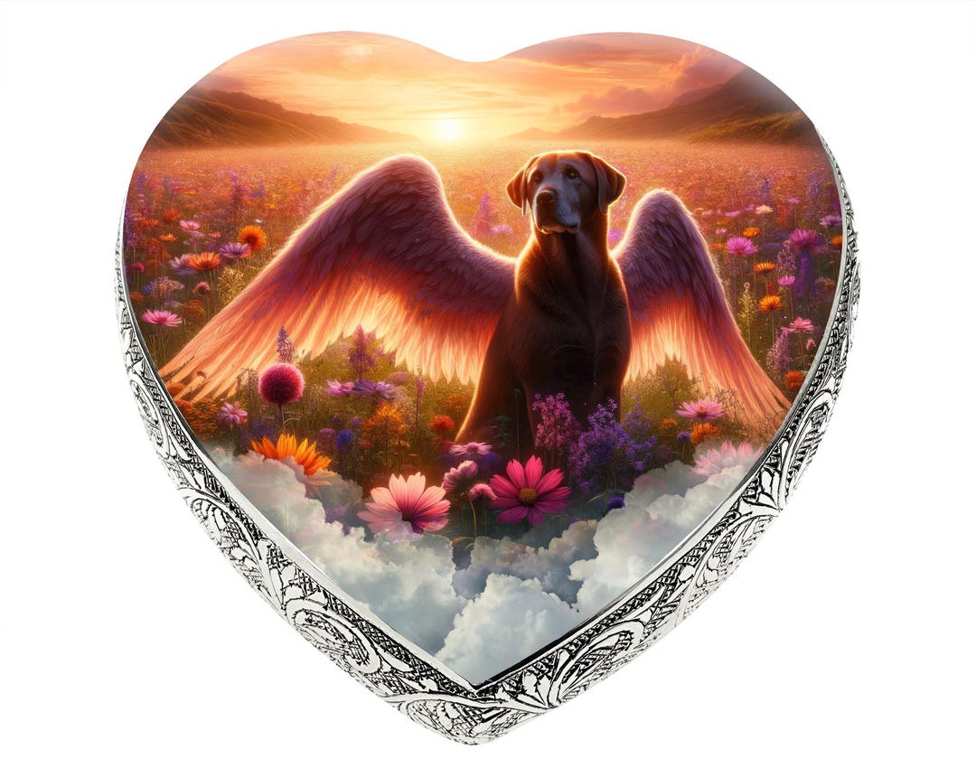 Labrador Retriever Cremation Urn: Seraphic Heart Urn for Dog Ashes - Etsy