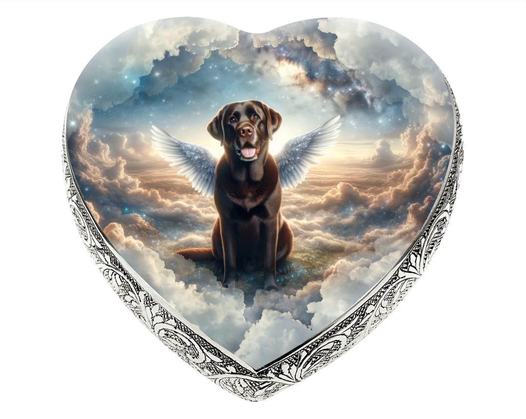 Labrador Retriever Cremation Urn: Heart-shaped Pet Memorial Urn - Etsy