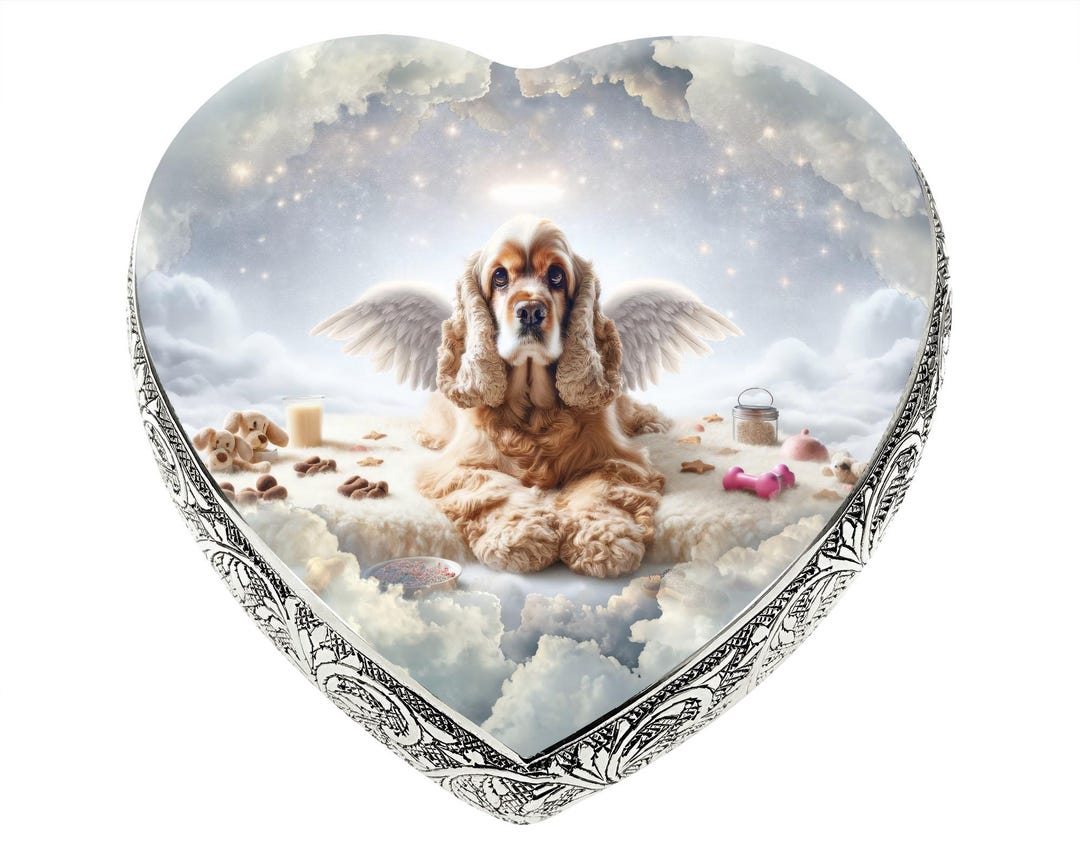 Cocker Spaniel Dog Urn for Ashes: Heart-shaped Pet Memorial - Etsy