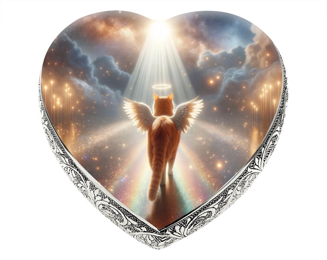 Stellar Silk Orange Cat Cremation Urns for Cat Ashes Urns for Pets ...