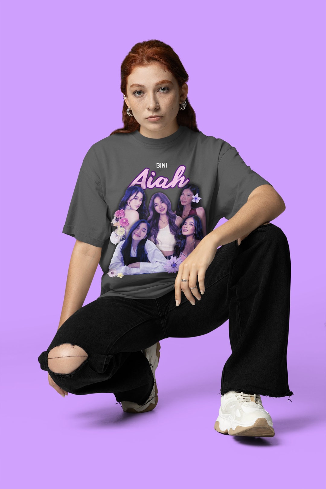 BINI Aiah Bias Shirt Retro Bootleg Design Cute for Concert Fanmade ...