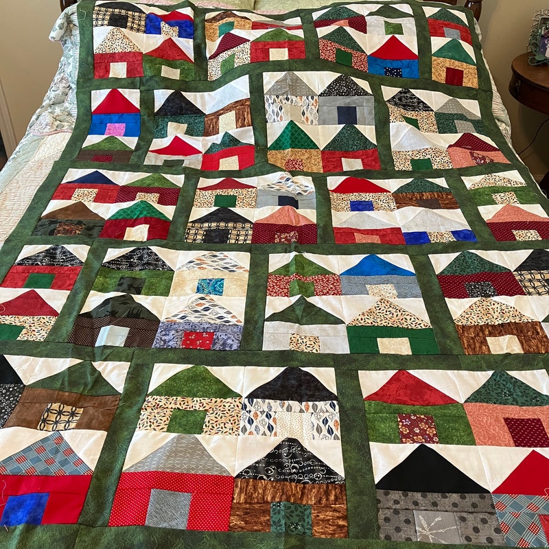 Schoolhouse Quilt - Etsy