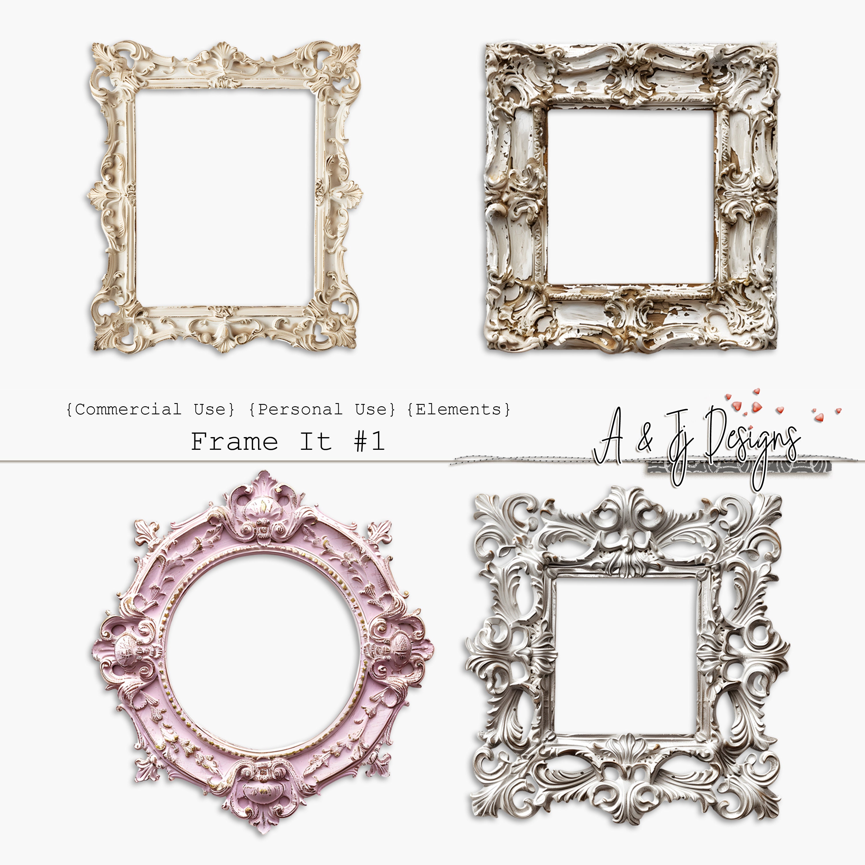 Frame It #1, Commercial Use, Elements, Clipart and Image Files ...
