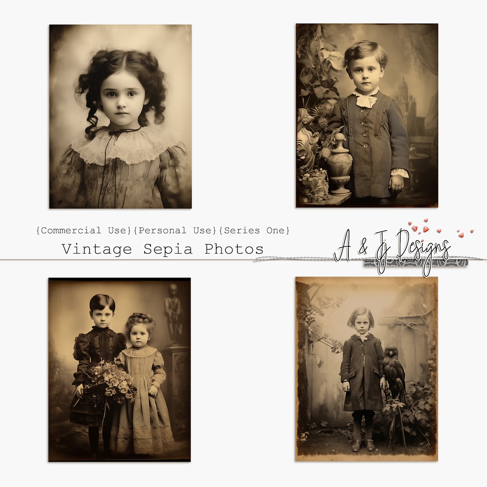 Vintage Sepia Photos Series One, CU, Printable, Ephemera, JPG Format ...