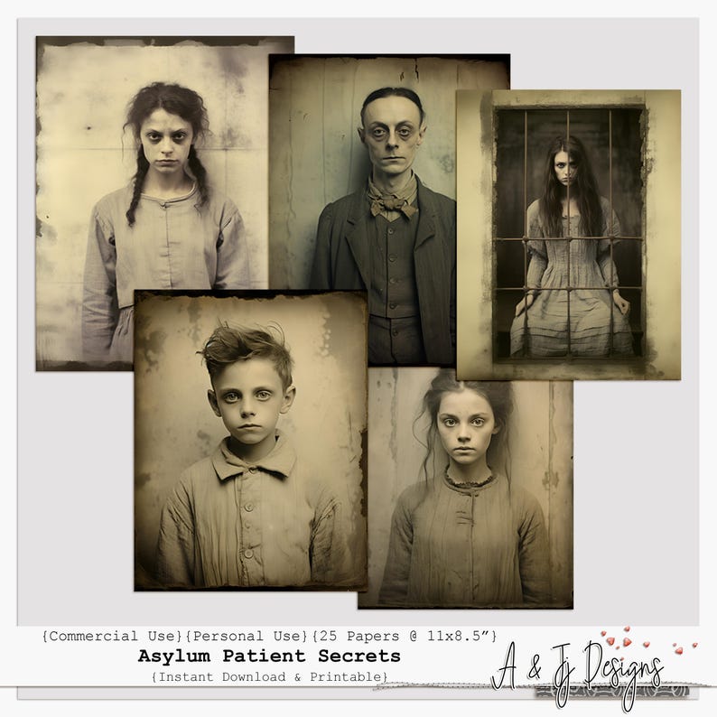 Asylum Patient Secrets | 25 Gothic Vintage Portraits | Creepy Ephemera ...