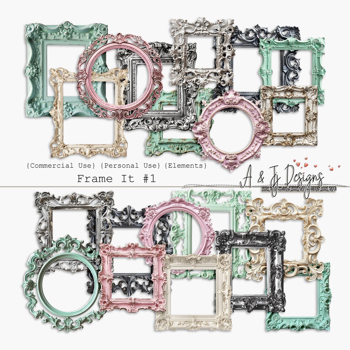 Frame It #1, Commercial Use, Elements, Clipart and Image Files ...