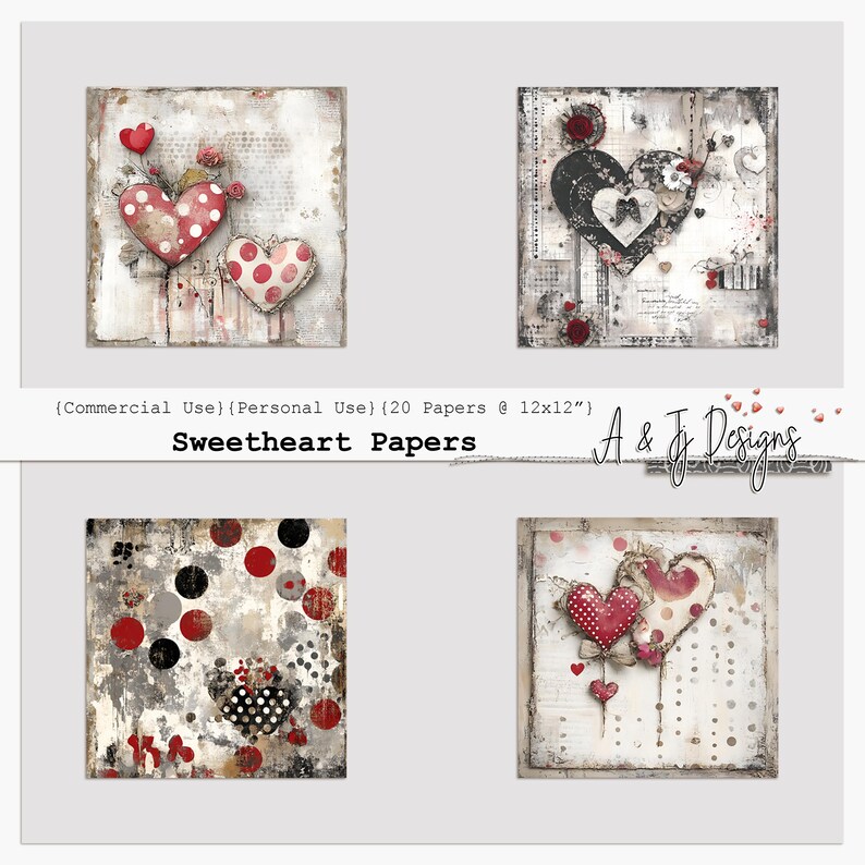 Sweetheart Papers, Vintage Shabby Chic for Scrapbooking & Crafts ...