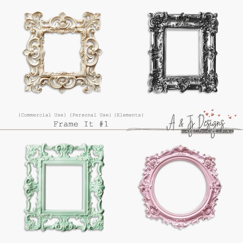 Frame It #1, Commercial Use, Elements, Clipart and Image Files ...