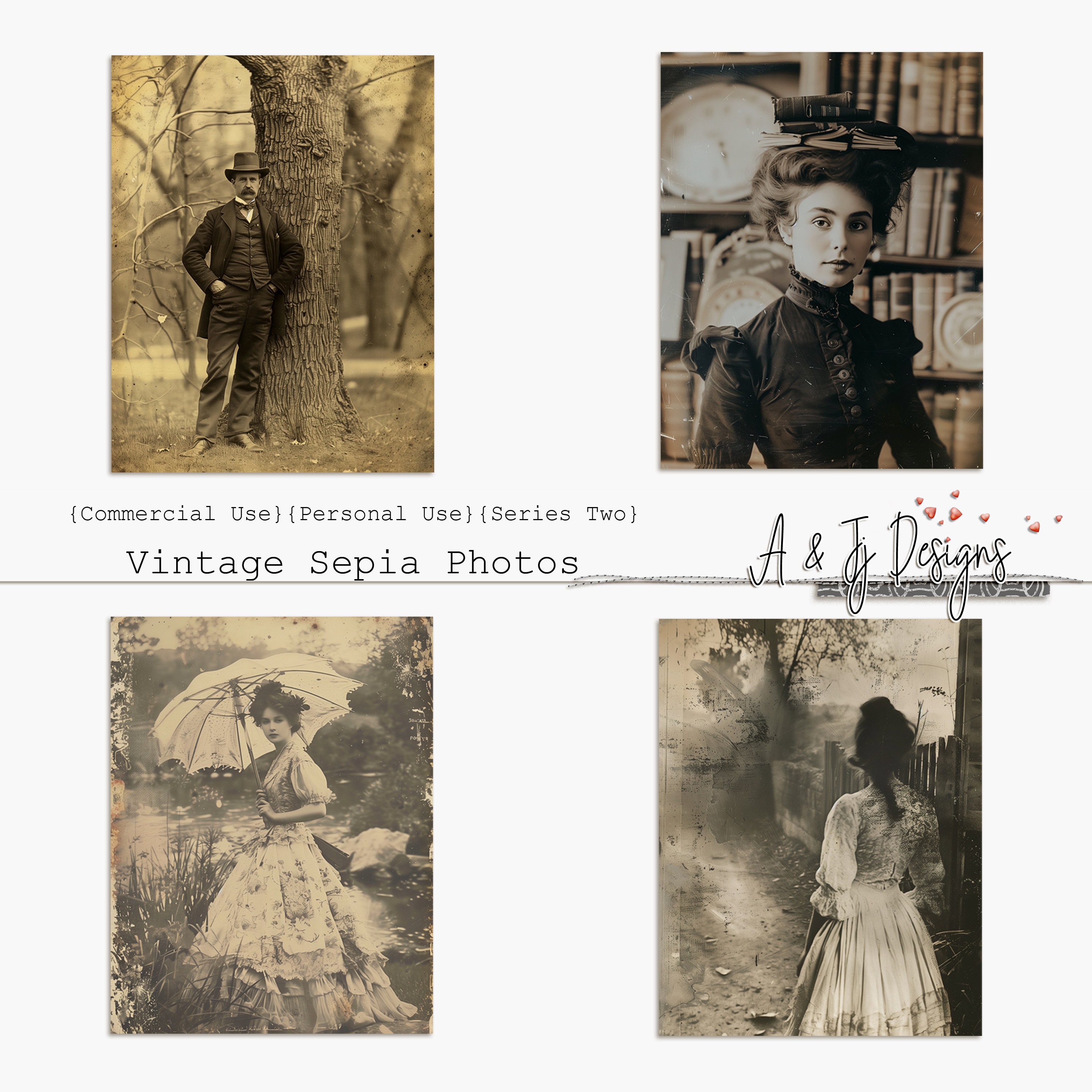Vintage Sepia Photos Series Two, CU, Printable, Ephemera, JPG Format ...