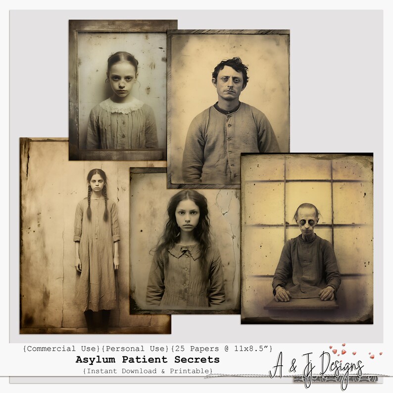 Asylum Patient Secrets | 25 Gothic Vintage Portraits | Creepy Ephemera ...