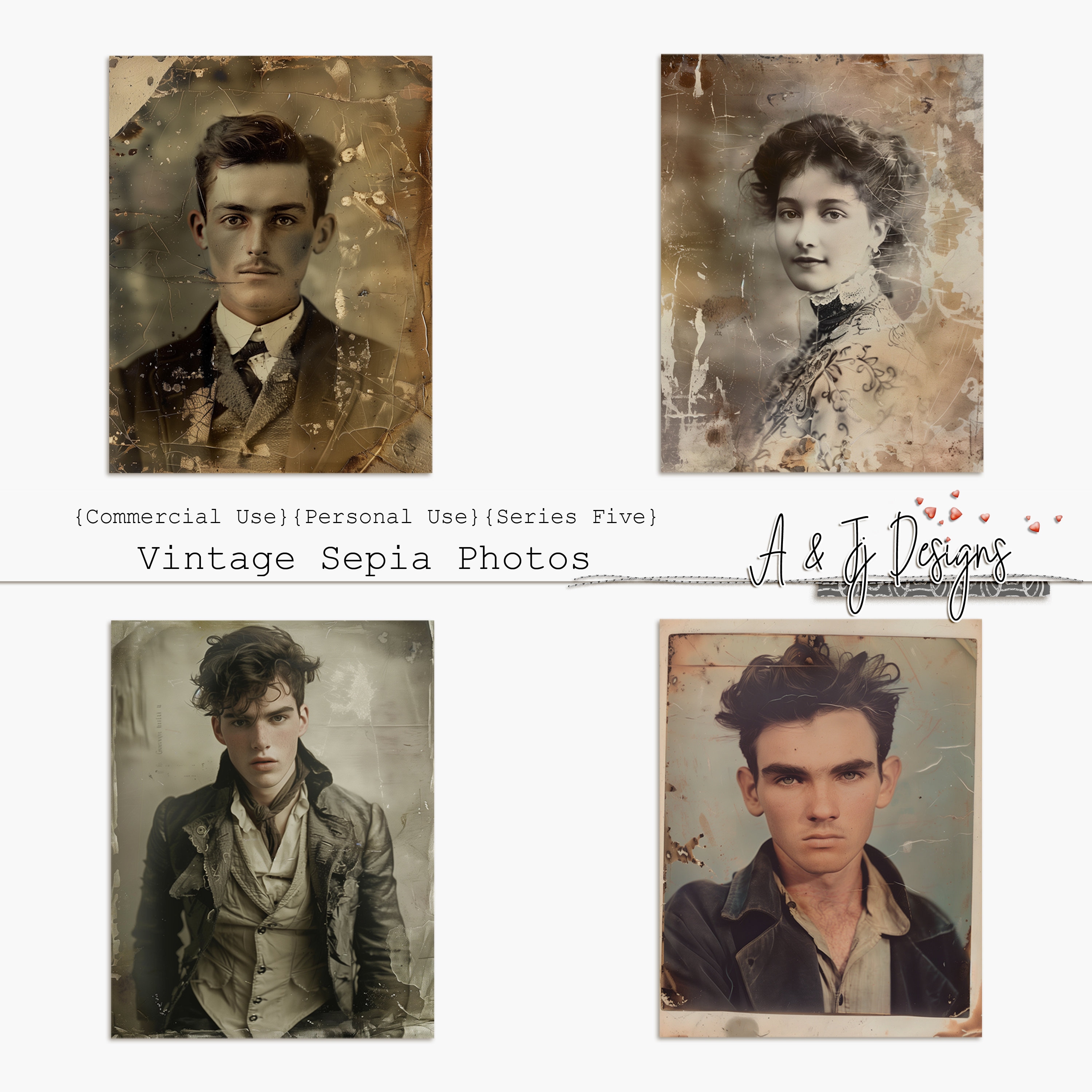 Vintage Sepia Photos Series Five | Printable | for Junk Journal and ...