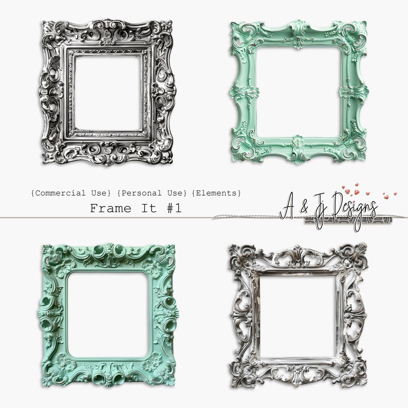 Frame It #1, Commercial Use, Elements, Clipart and Image Files ...