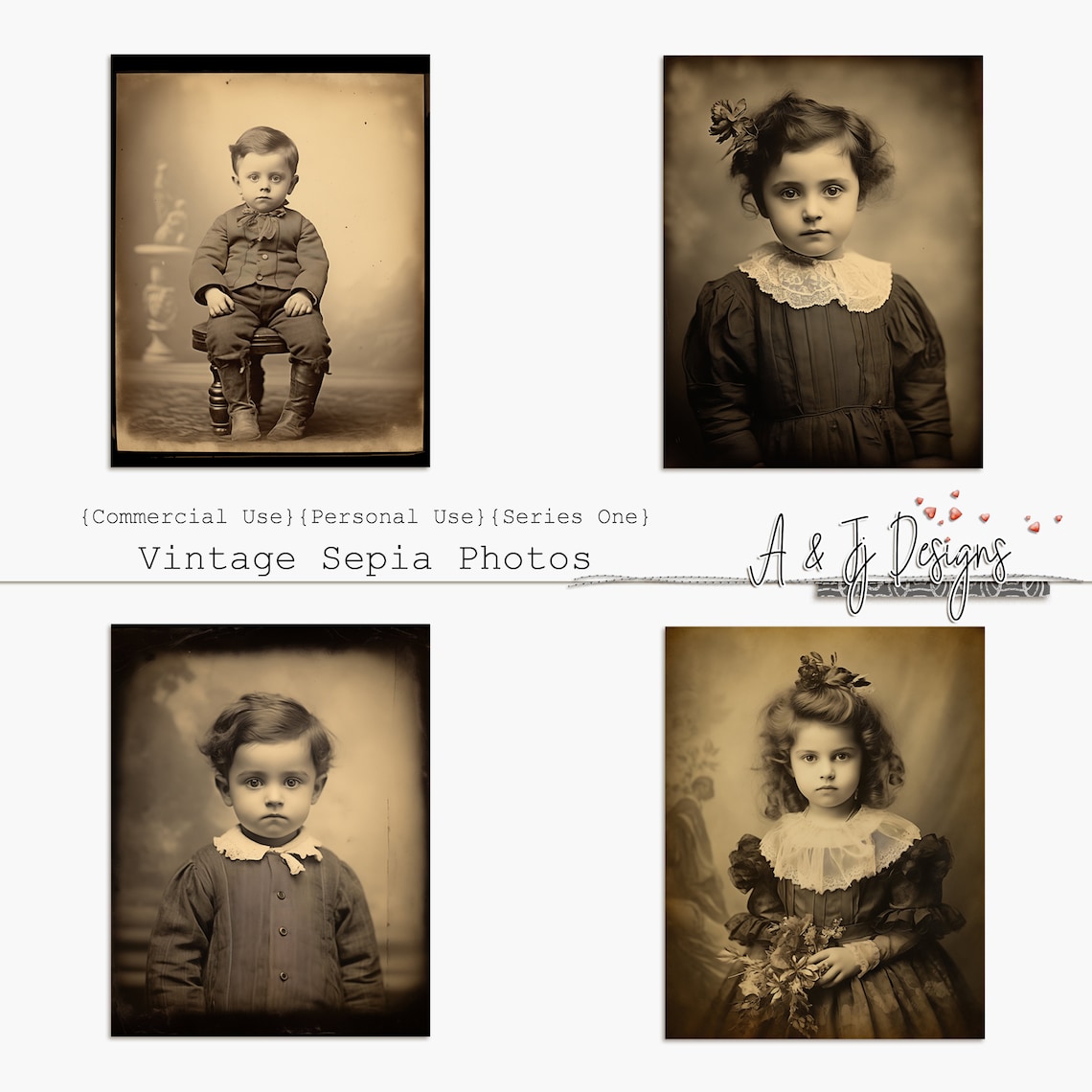 Vintage Sepia Photos Series One, CU, Printable, Ephemera, JPG Format ...