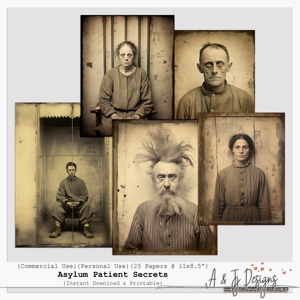 Asylum Patient Secrets | 25 Gothic Vintage Portraits | Creepy Ephemera ...