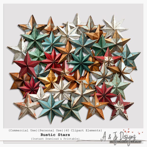 Rustic Metal Stars - Etsy