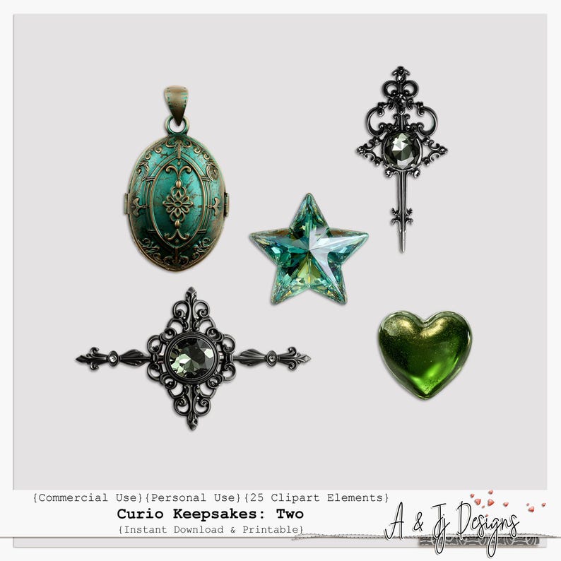 Curio Keepsakes: Two | Antique Curio Frames & Jewel Keepsake Clipart ...
