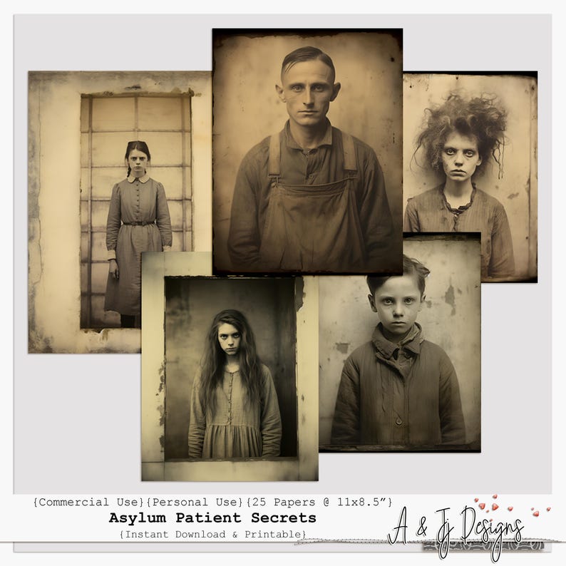 Asylum Patient Secrets | 25 Gothic Vintage Portraits | Creepy Ephemera ...
