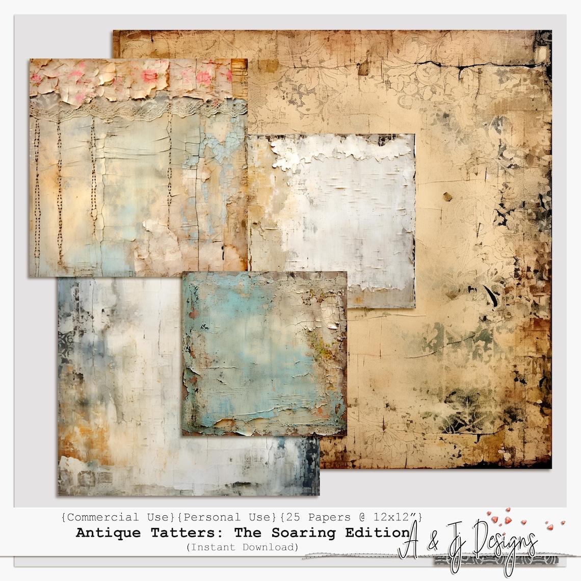 Antique Tatters: the Soaring Edition, Vintage Grunge Junk Journal ...