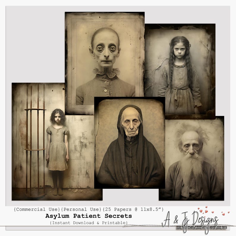 Asylum Patient Secrets | 25 Gothic Vintage Portraits | Creepy Ephemera ...