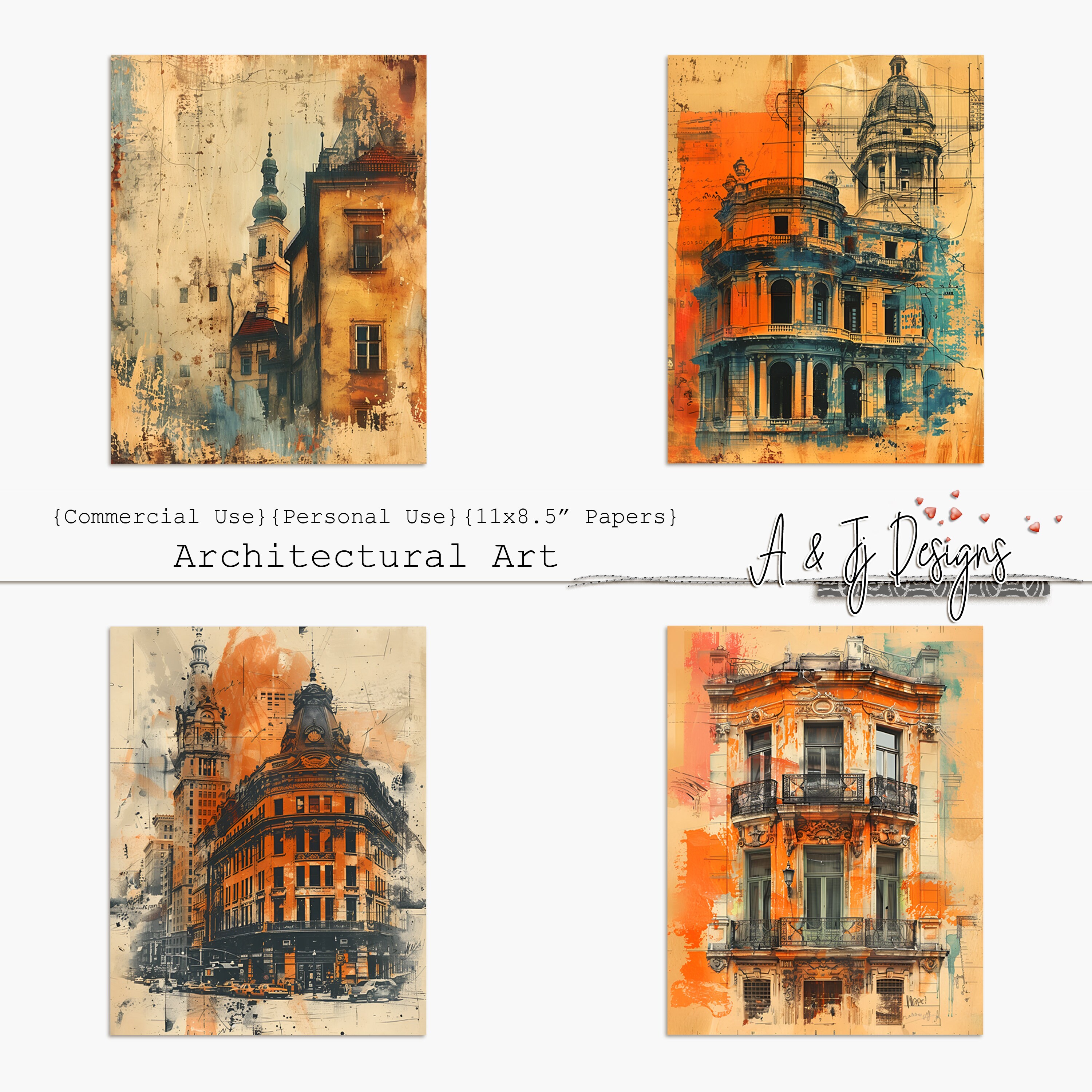 Architectural Art, CU, PU, Printable, Papers, Ephemera, JPG, Junk ...