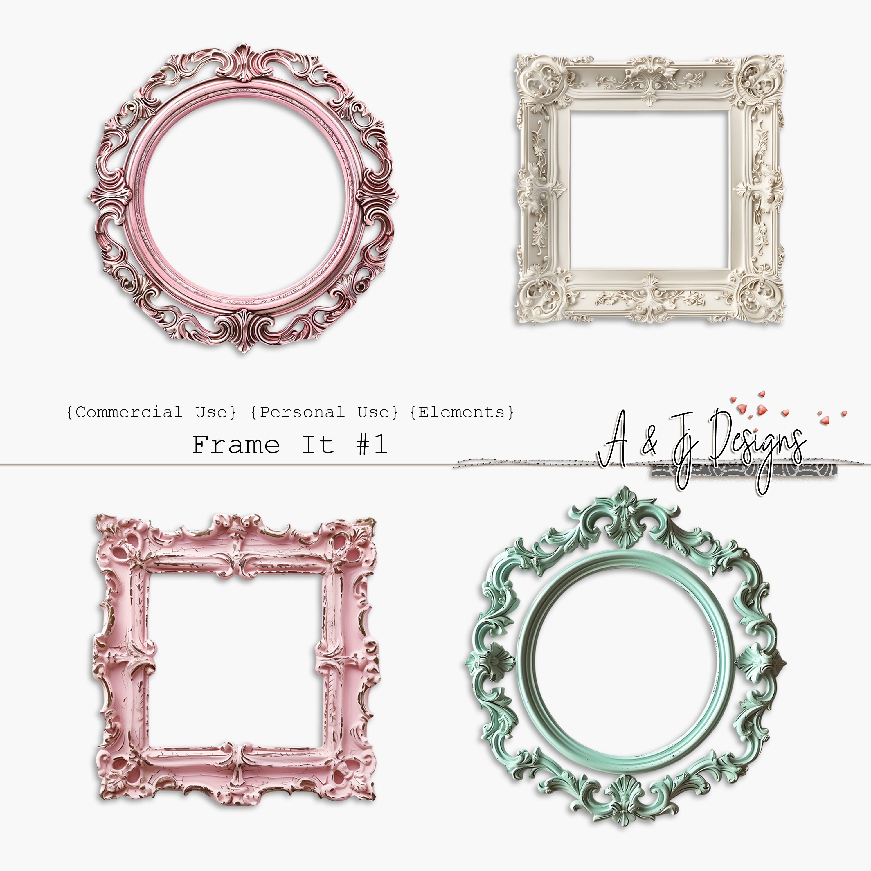 Frame It #1, Commercial Use, Elements, Clipart and Image Files ...