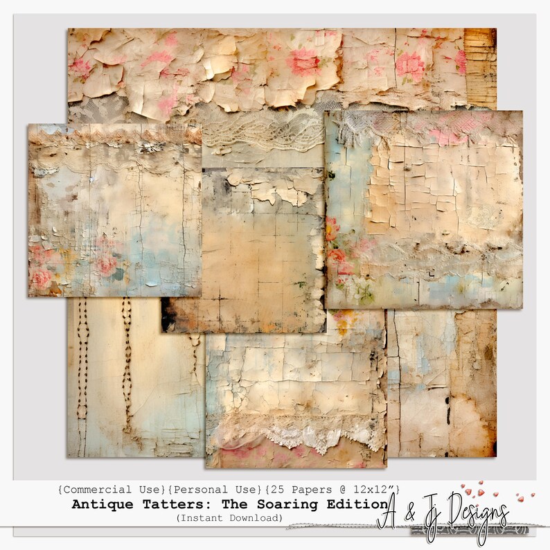 Antique Tatters: the Soaring Edition, Vintage Grunge Junk Journal ...