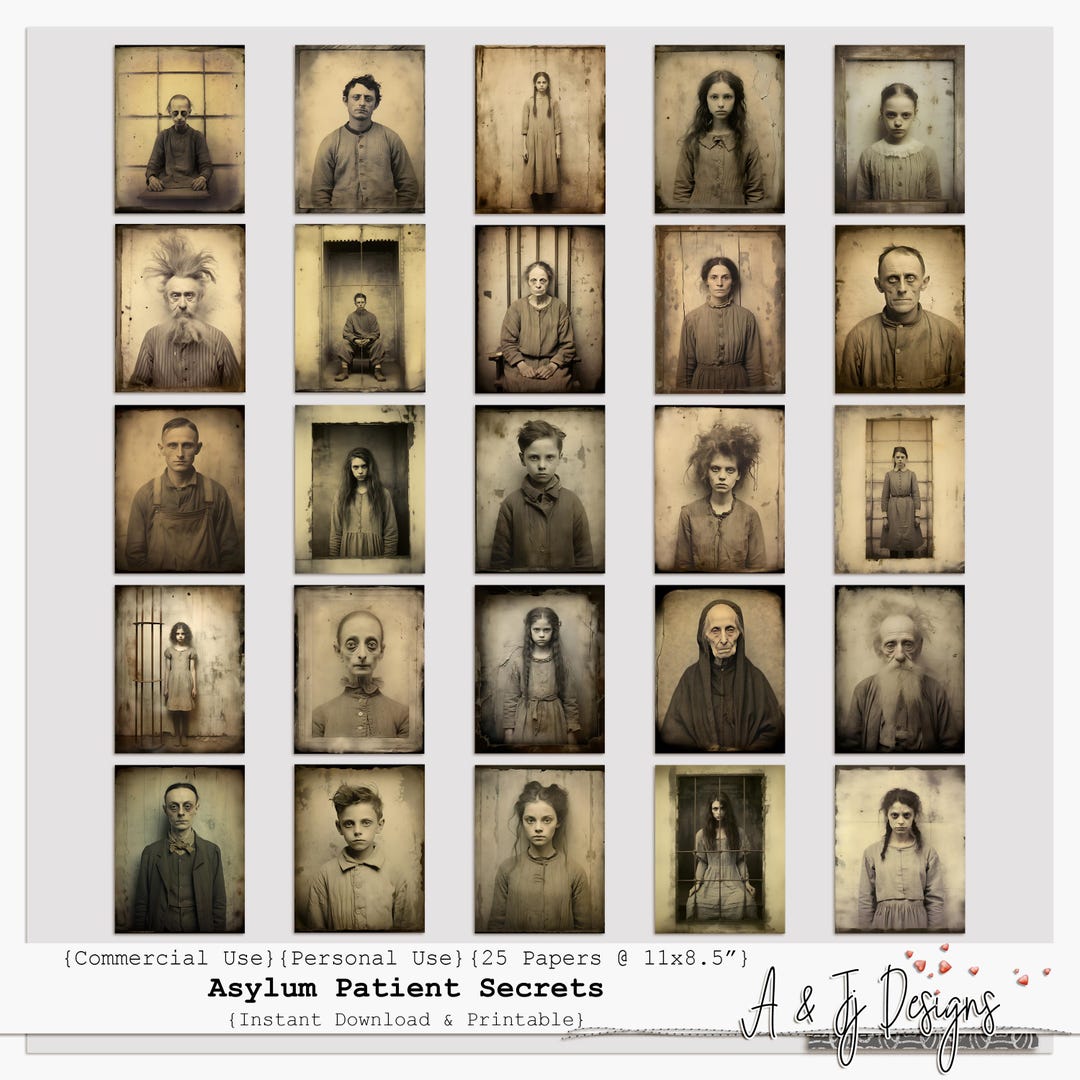 Asylum Patient Secrets | 25 Gothic Vintage Portraits | Creepy Ephemera ...