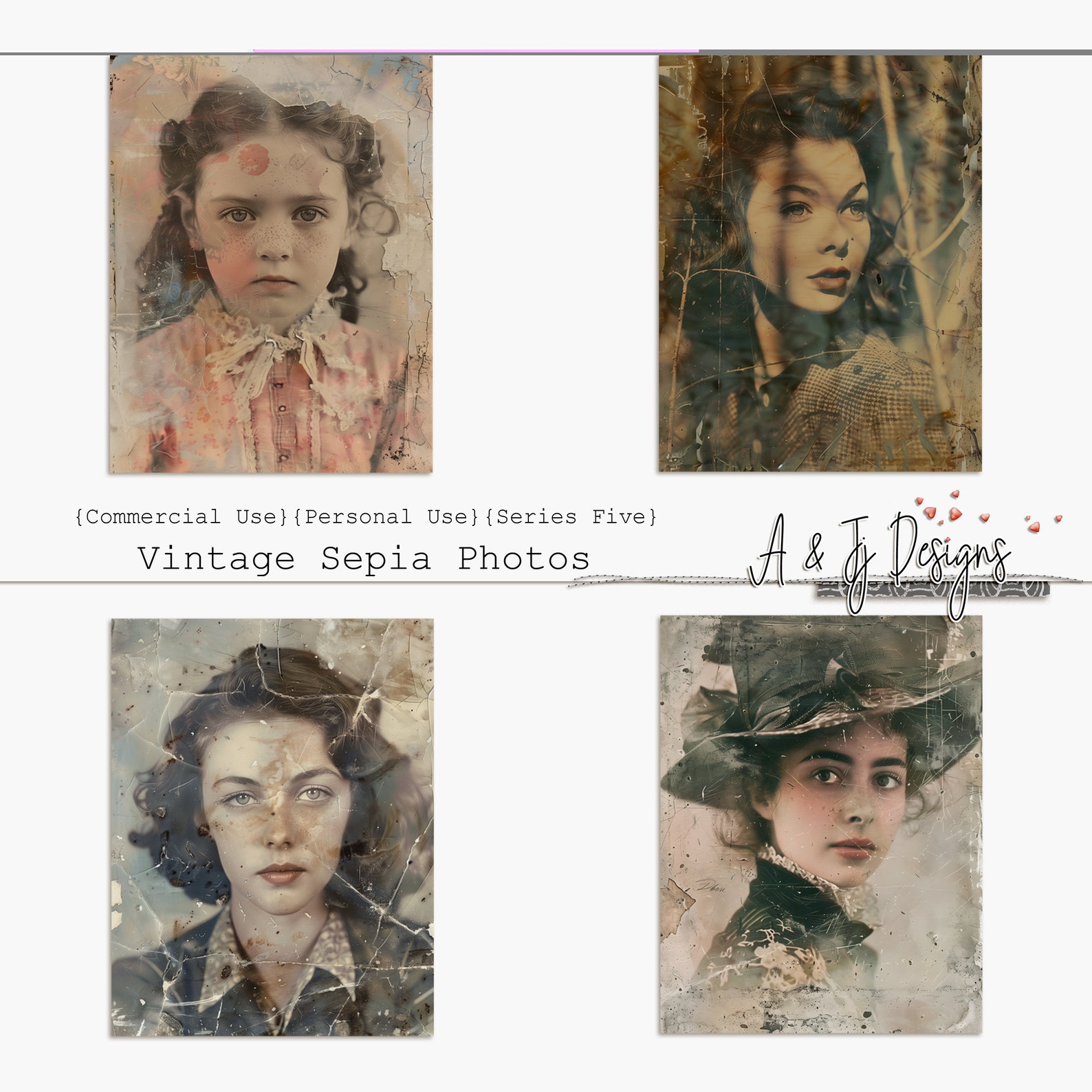 Vintage Sepia Photos Series Five | Printable | for Junk Journal and ...
