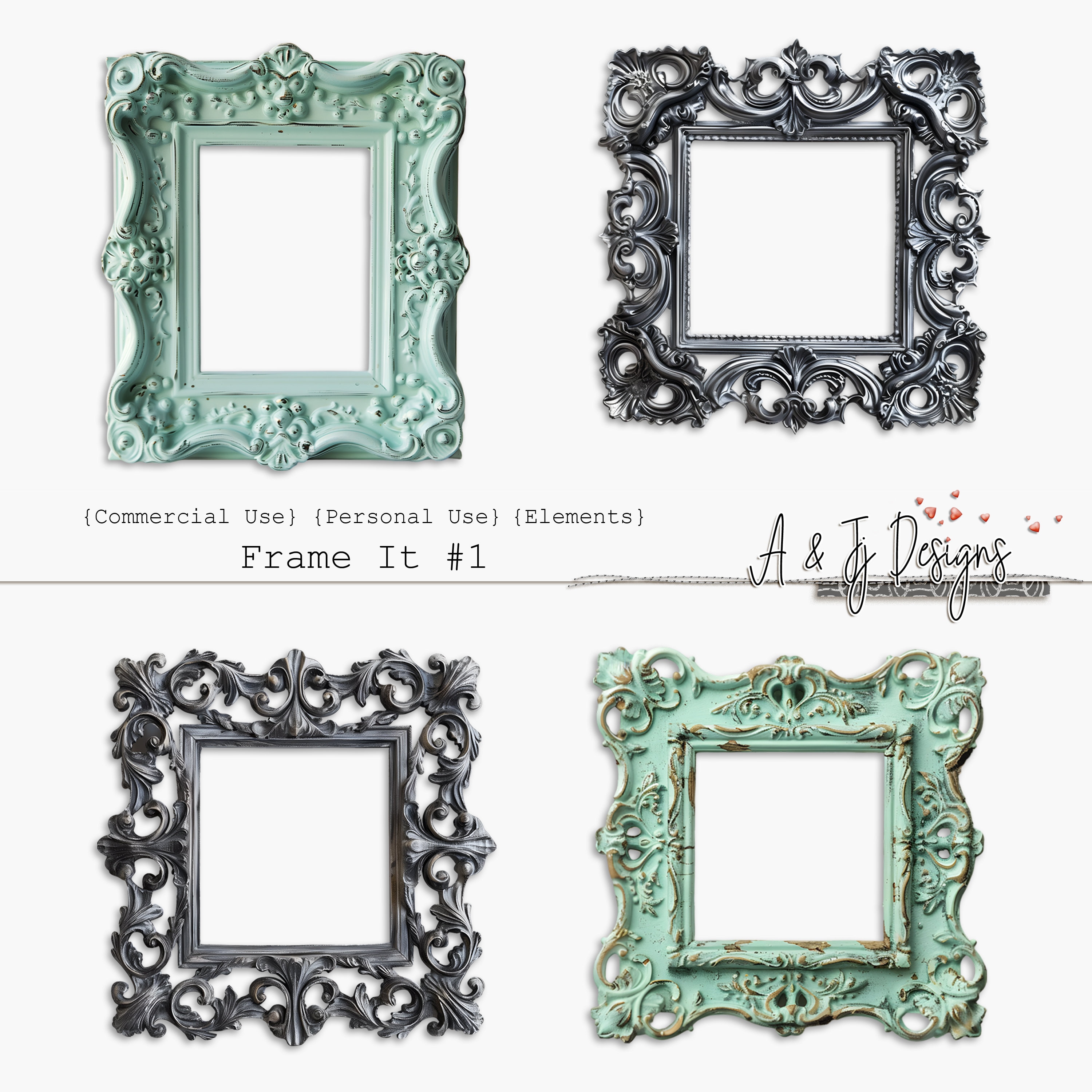 Frame It #1, Commercial Use, Elements, Clipart and Image Files ...