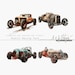 Rustic Racing Cars, CU, PU, Printable, Clipart Image Files, Elements ...