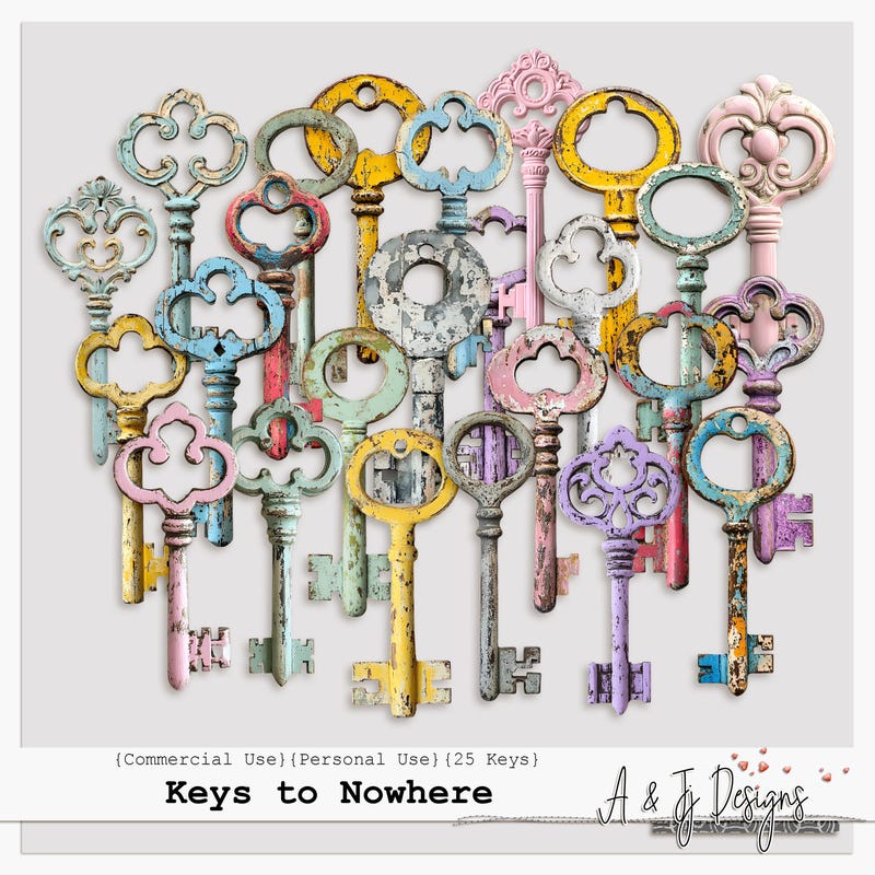 Skeleton Key Clipart - Etsy