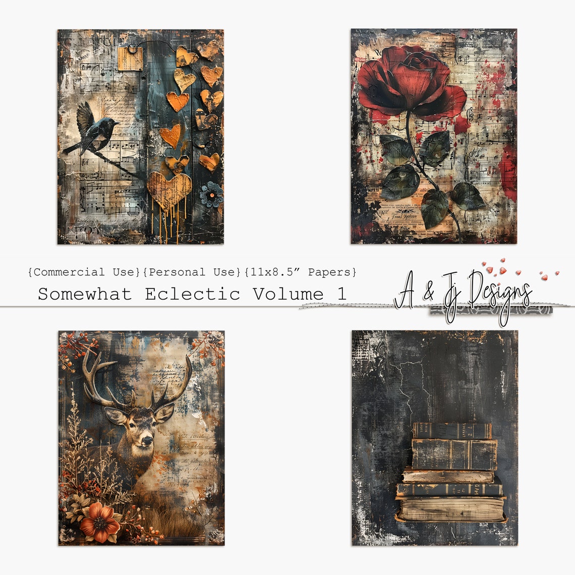 Somewhat Eclectic V1, CU, PU, Printable, Papers, Ephemera, JPG, Junk ...
