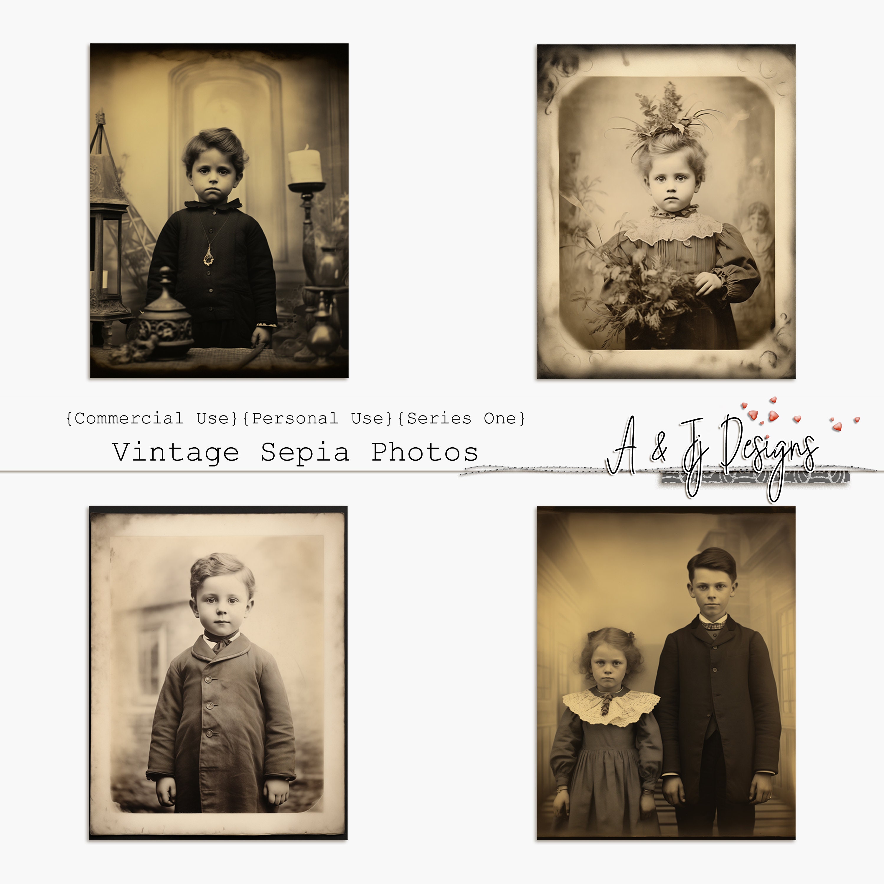 Vintage Sepia Photos Series One, CU, Printable, Ephemera, JPG Format ...