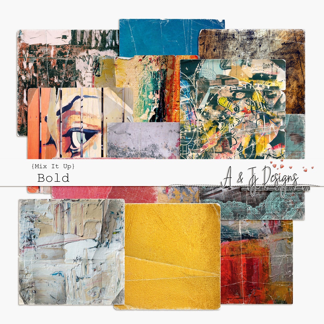 Mix It up Bold Papers - Abstract - Bright- PNG - PU and CU - Junk ...