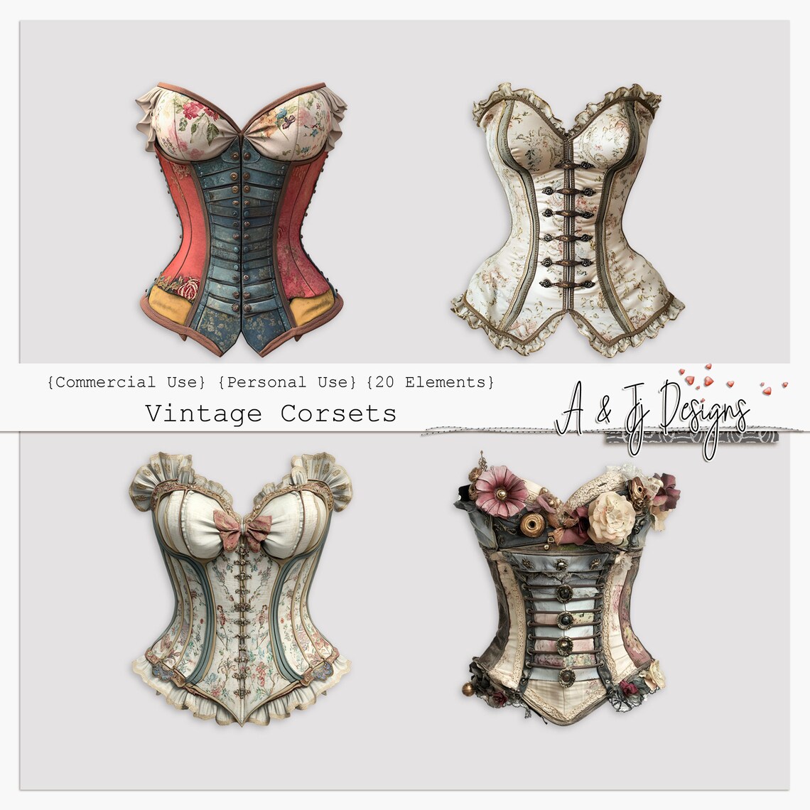 Vintage Corsets, Junk Journal Images, Commercial Use, Scrapbooking ...