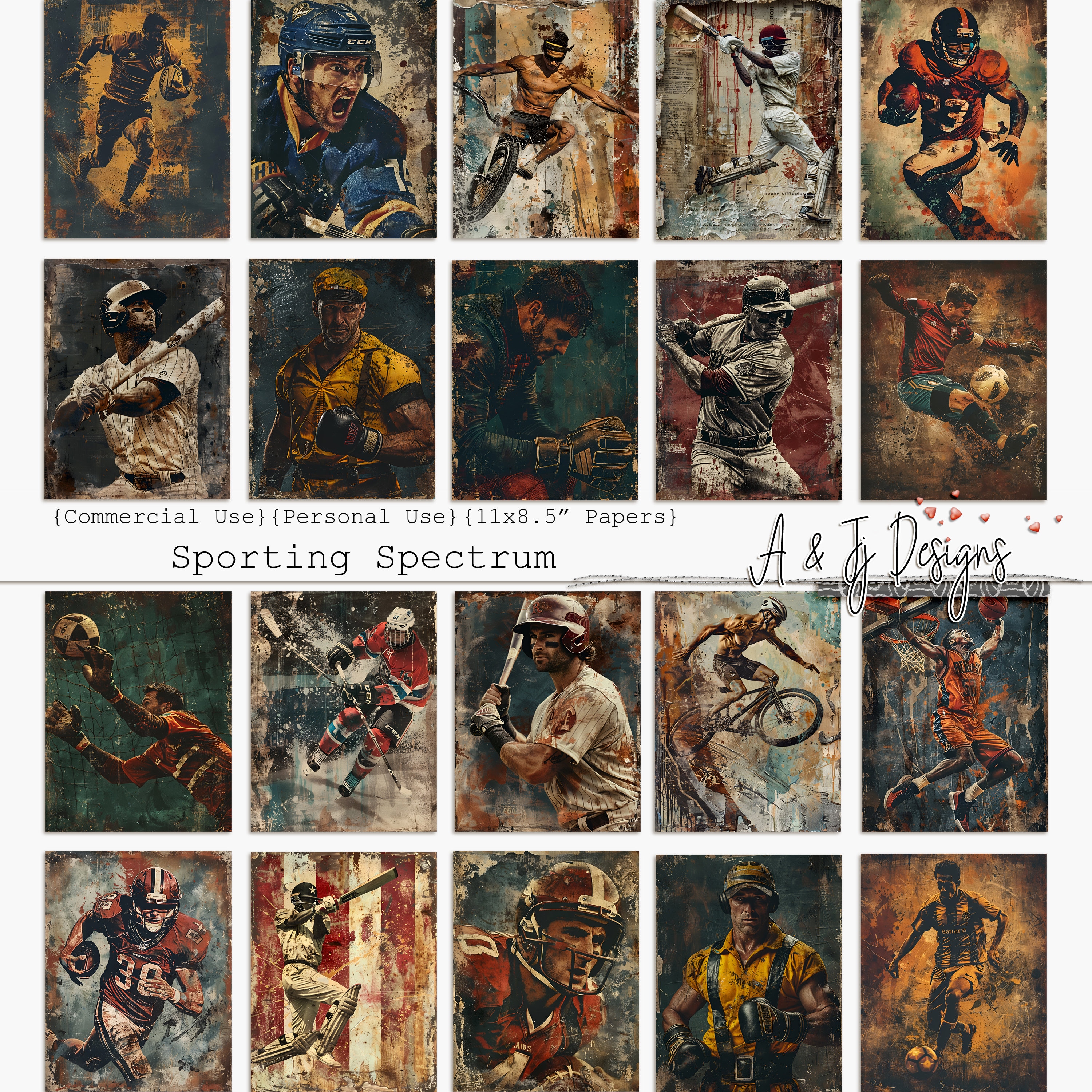 Sporting Spectrum, CU, PU, Printable, Papers, Ephemera, JPG, Junk ...