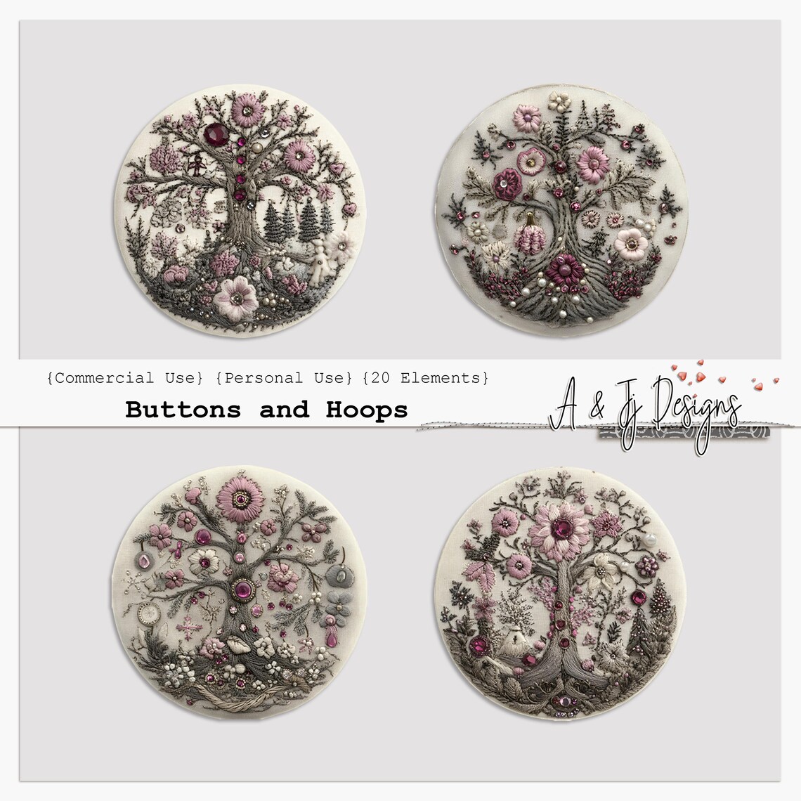 Buttons and Hoops, Clipart Images, Junk Journals, Scrapbooking ...