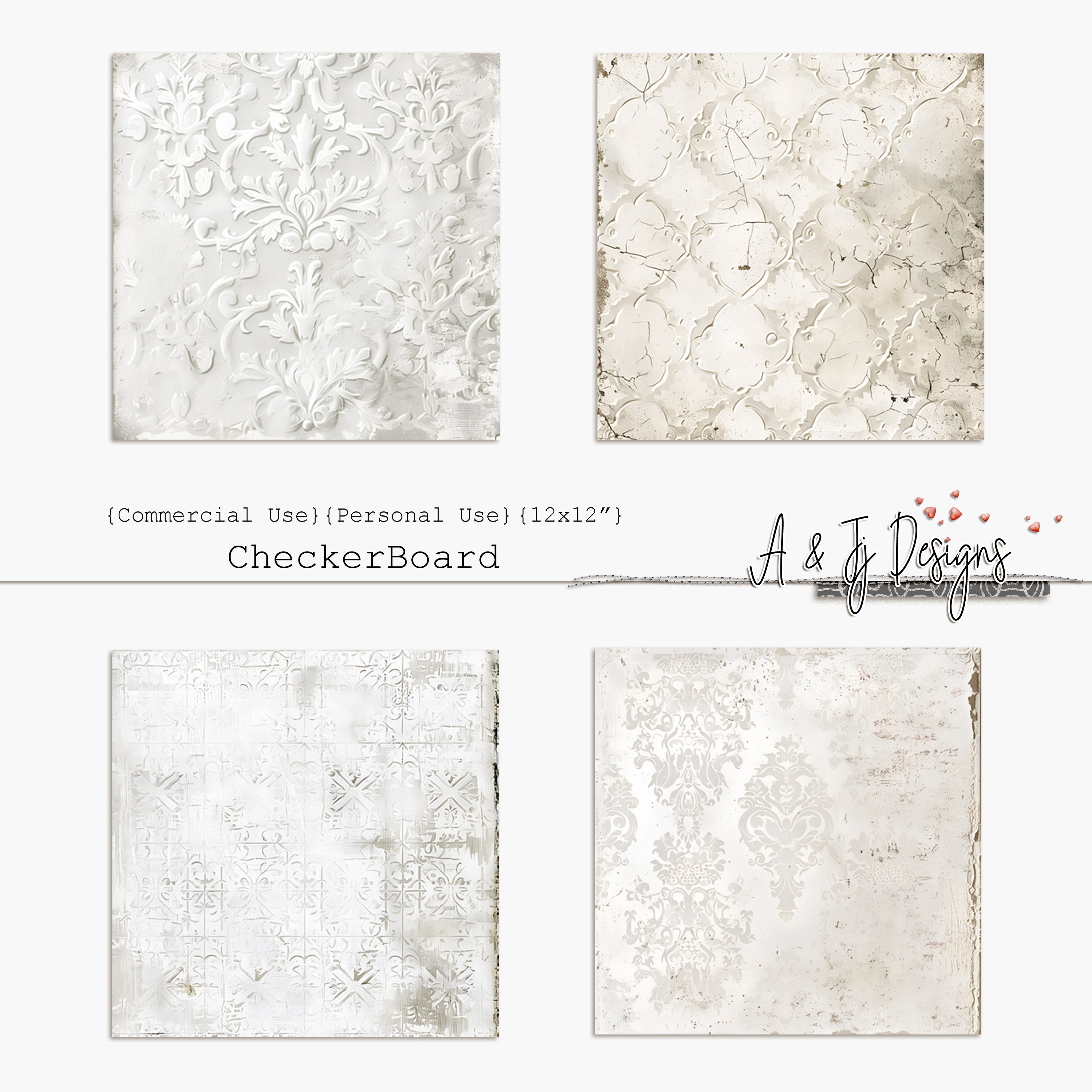 Checkerboard, 12x12", Papers, CU, Printable, JPG, Junk Journal ...