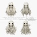 Whimsical Gothic Ghosts Clipart Elements, Commercial Use, Halloween ...