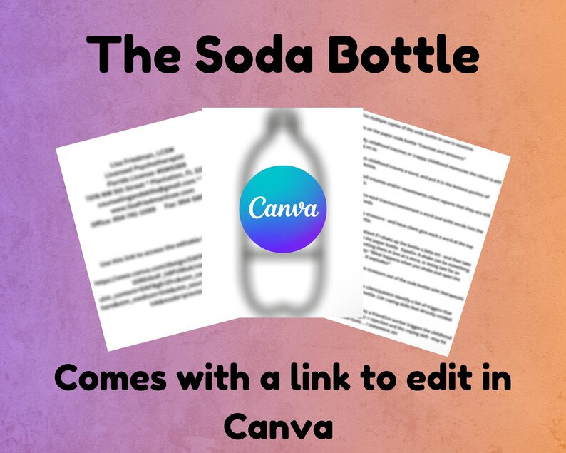 Manage Stress & Trauma - the Soda Bottle: Therapy Coping Tool to Help ...