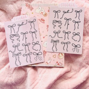 CUSTOM Cute Vinyl Bow Sticker Sheet - Etsy