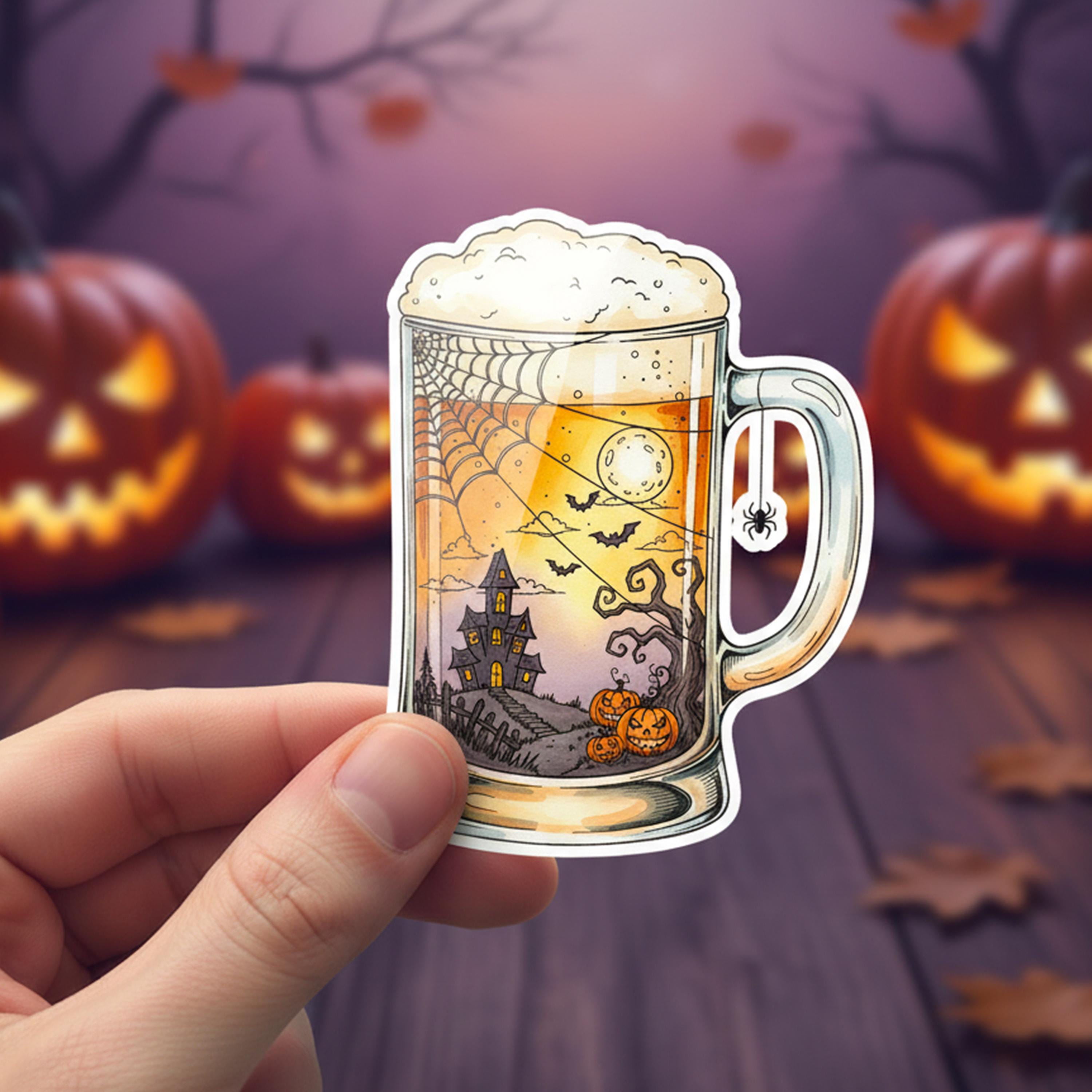 Halloween Beer Mug Art: Spooky Haunted House PNG (digital Download) - Etsy