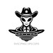 Cowboy Alien SVG & PNG, Eps Files, Alien Digital Image Clipart ...