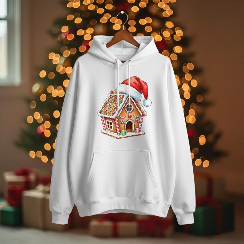 Christmas Gingerbread House Clipart, Festive Holiday PNG (digital ...