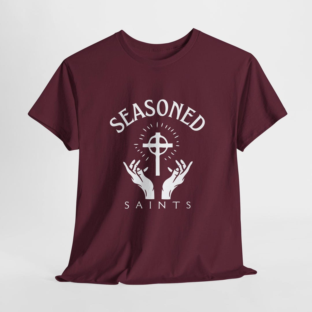 Seasoned Saints S-5XL Sizes Inspirational Graphic Classic Heavyweight ...