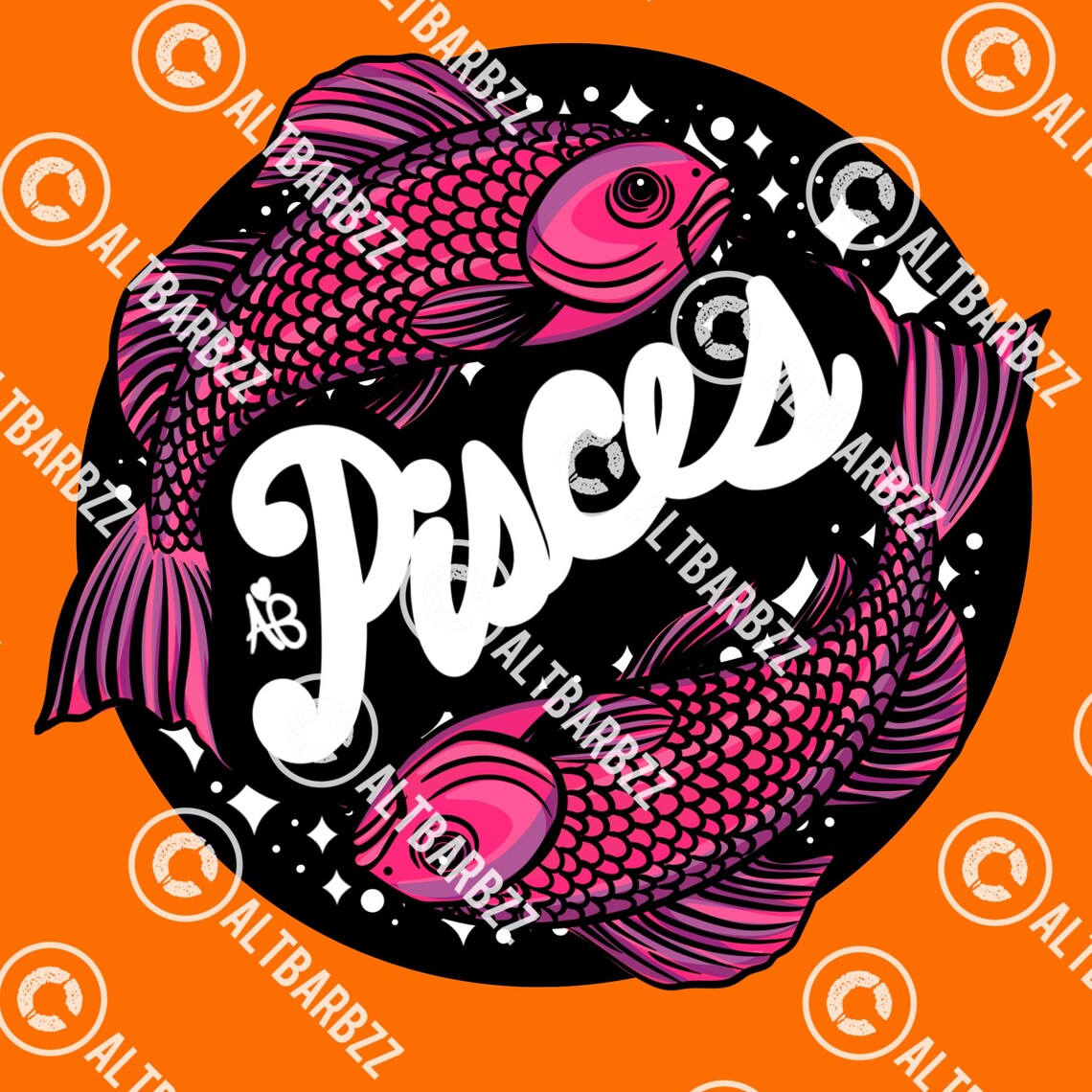 Pisces, Astrology, Fish, Orange & Transparent Backgrounds, Digital Art ...
